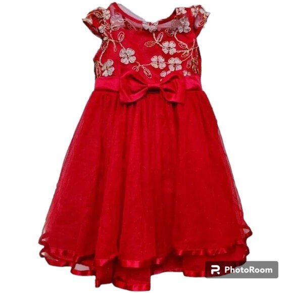 Rare Too | Dresses | Rare Too Red Party Frilly Girls Dress Size 3t ...